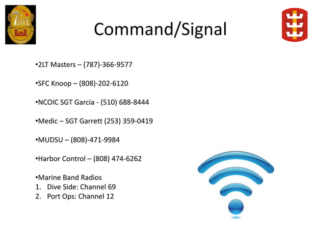 Ships Husbandry Mission Brief CONOP | PPTX | Scuba Diving | Extreme Sports