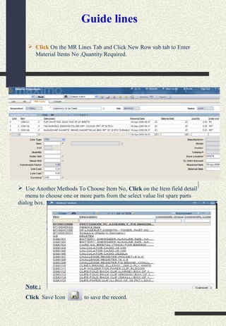 Material Request (OPERATION) | PPT
