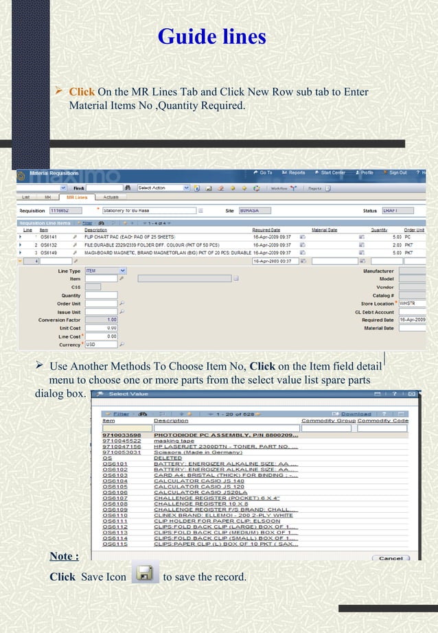 Material Request (OPERATION) | PPT