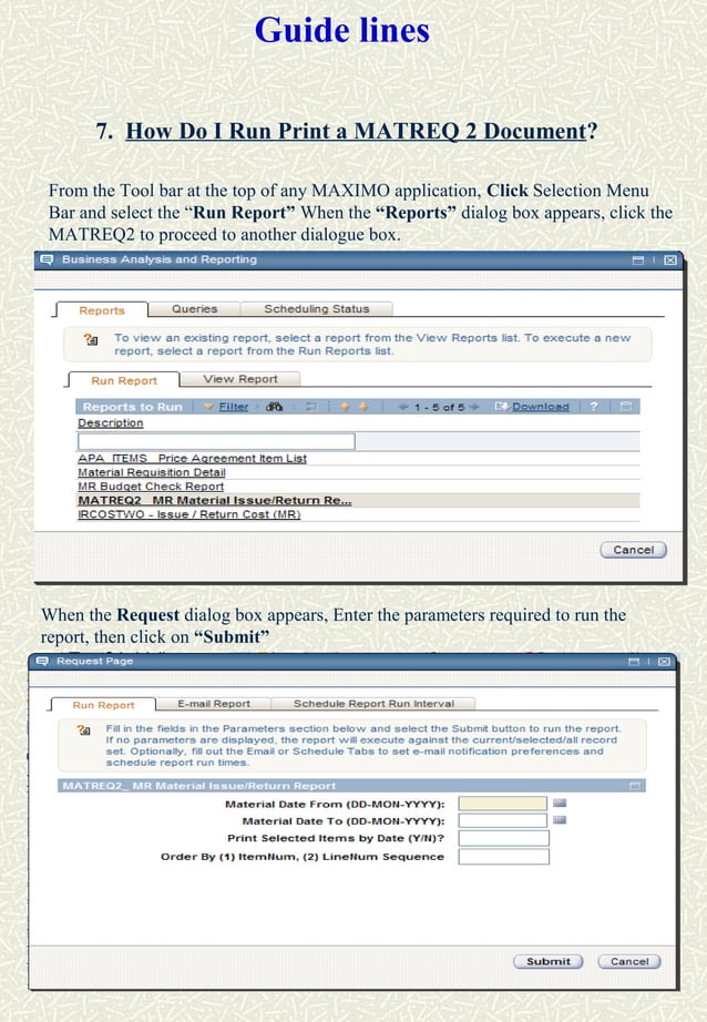 Material Request (OPERATION) | PPT