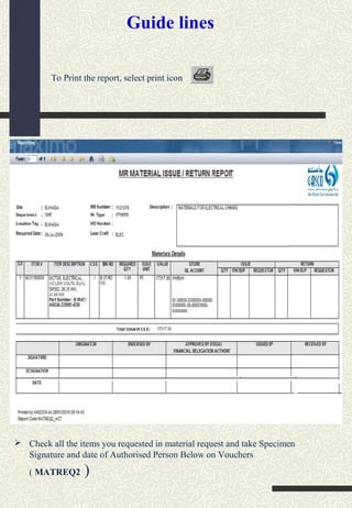 Material Request (OPERATION) | PPT