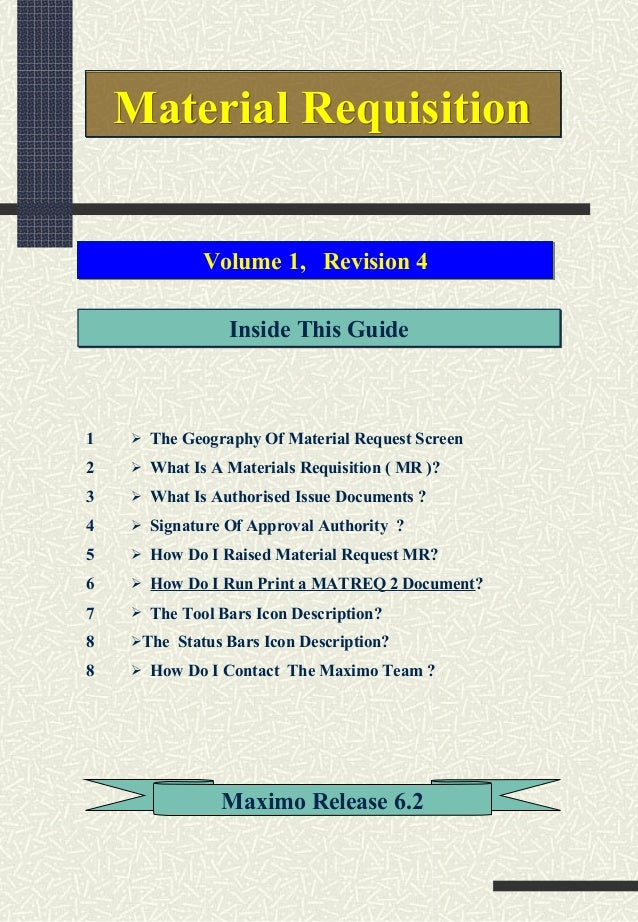 Material Request (OPERATION)