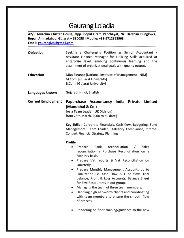 GAURANG LOLADIA - CV | DOC