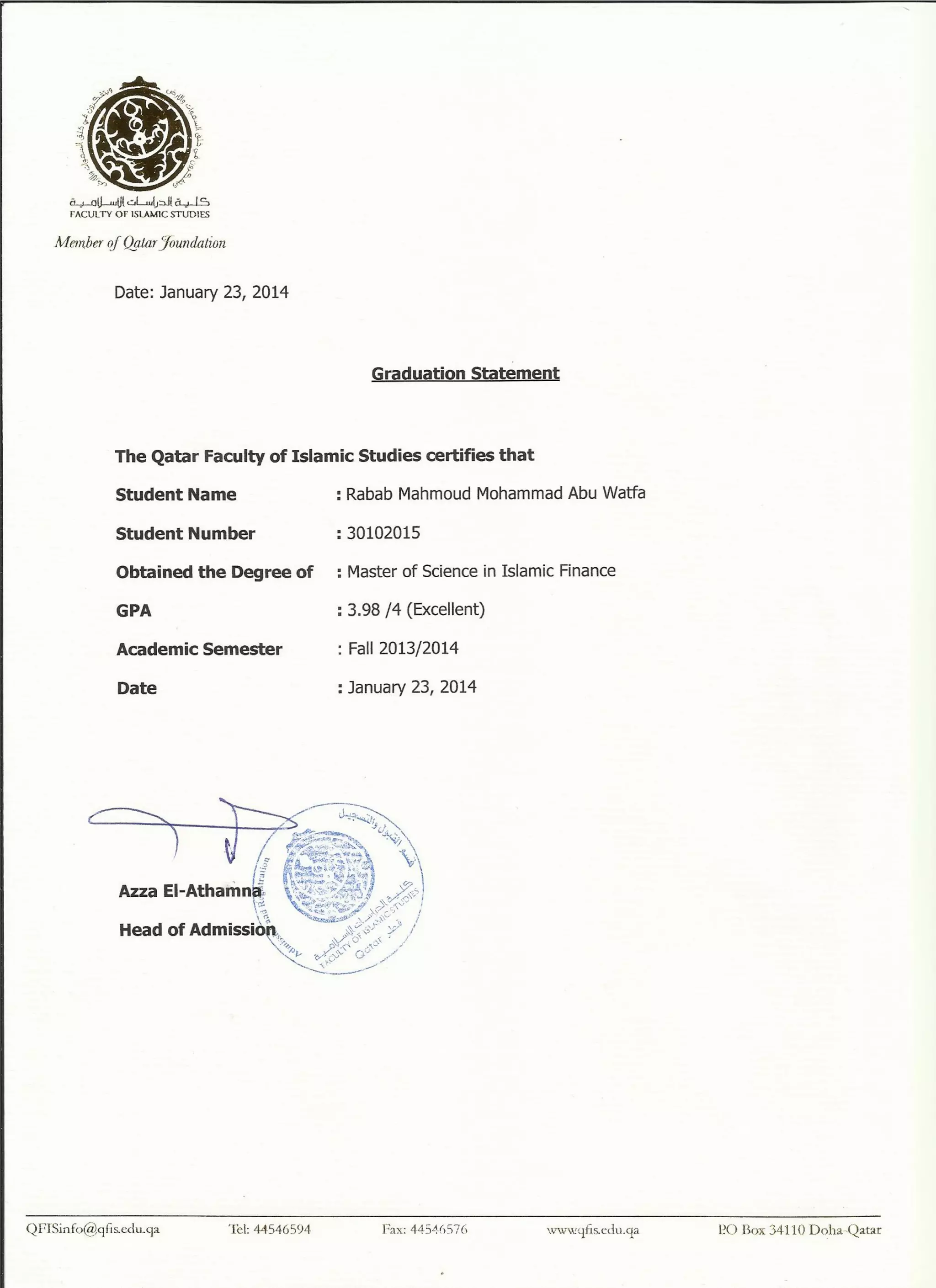 graduation statement | PDF | Graduation | Personal Celebrations & Life ...