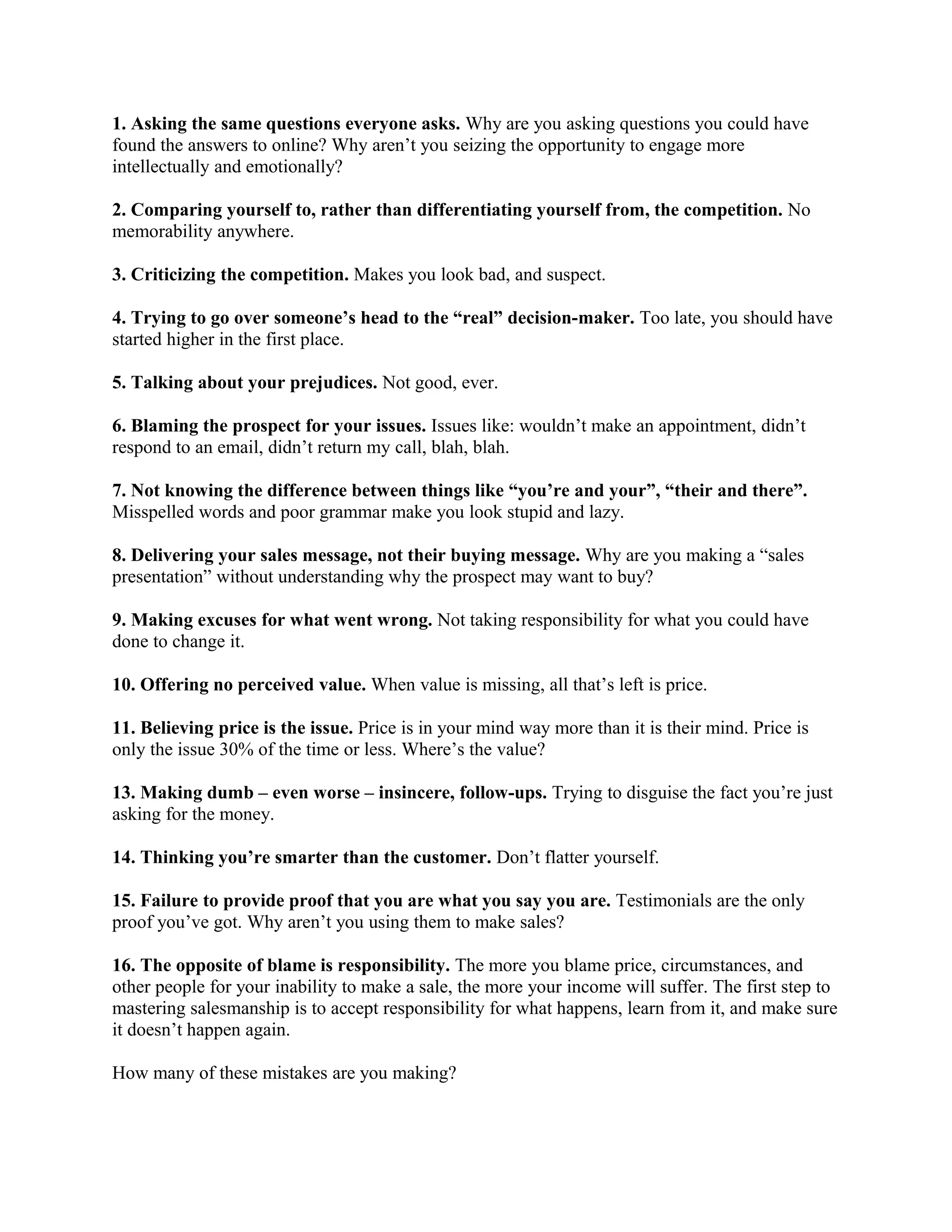 Excuses worksheet | DOC