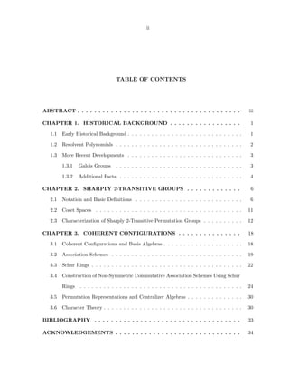 A Study of Permutation Groups and Coherent Configurations | PDF
