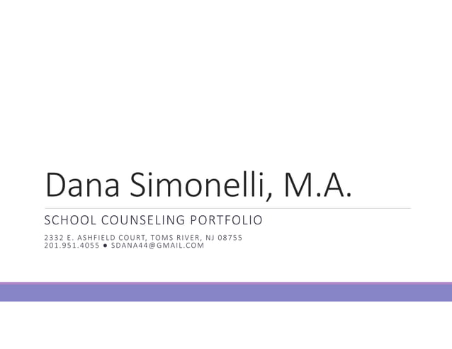 School Counseling Portfolio_2016 | PPT