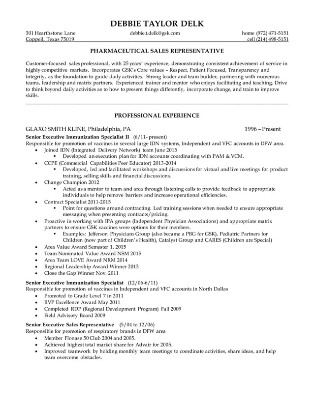 Delk Debbie resume 2016 | PDF