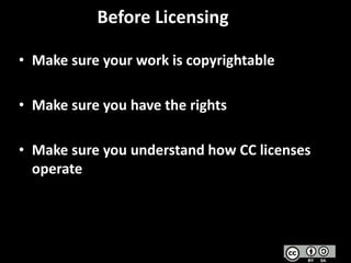 How to licencse cc by kayode yussuf | PPT