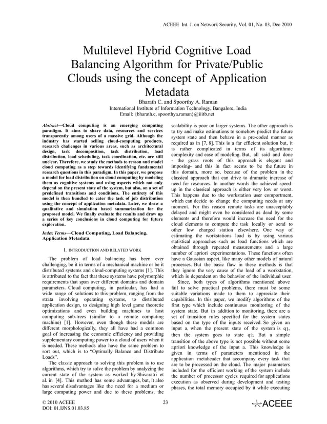 Multilevel Hybrid Cognitive Load Balancing Algorithm for Private/Public ...