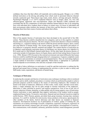 A Few Aspects of Motivation: An Overview of Concepts, Theories and ...