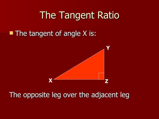 8 5 The Tangent Ratio | PPT