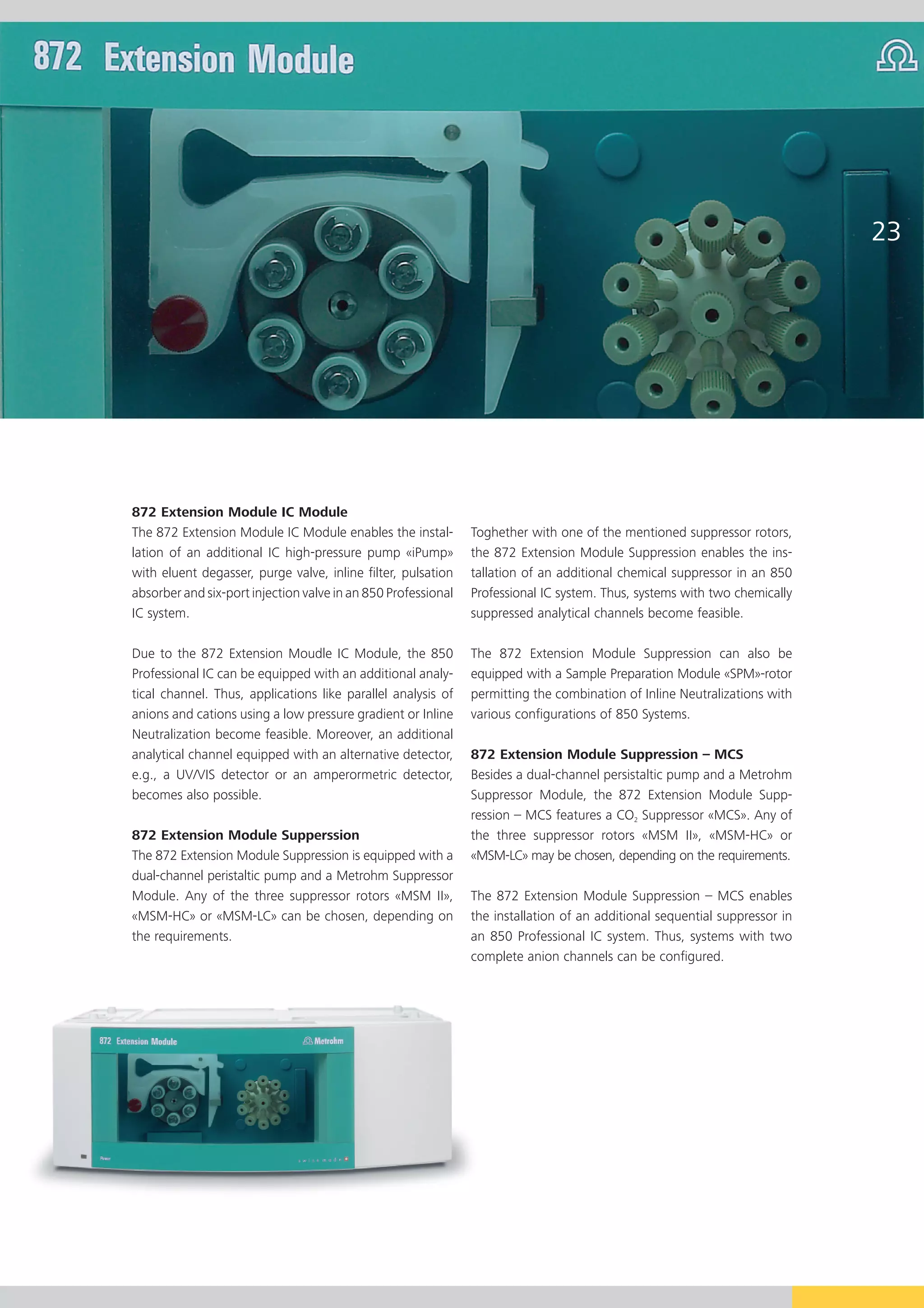 850 intelligent-ion-chromatography by Metrohm | PDF