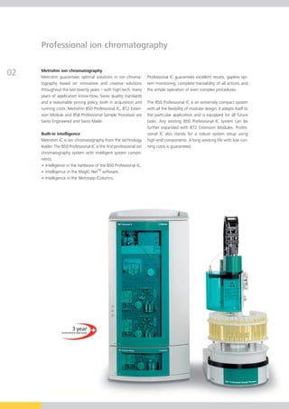 850 intelligent-ion-chromatography by Metrohm | PDF