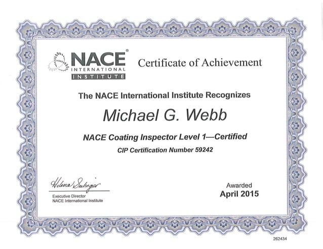 NACE certificate | PDF