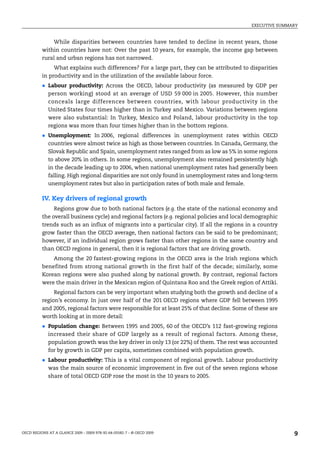 Oecd Regions At A Glance 2009 Oecd Organisation For Economic ...