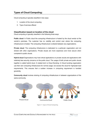 Cloud Computing and Google's advancement in the field | PDF