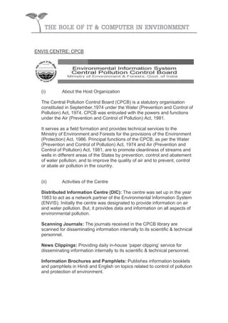 Role of IT & Computer in Environment | PDF