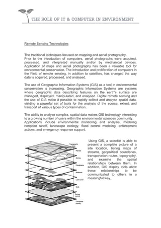 Role of IT & Computer in Environment | PDF