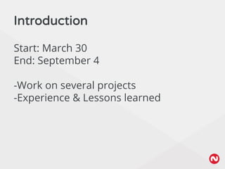 Work Placement Presentation | PPT