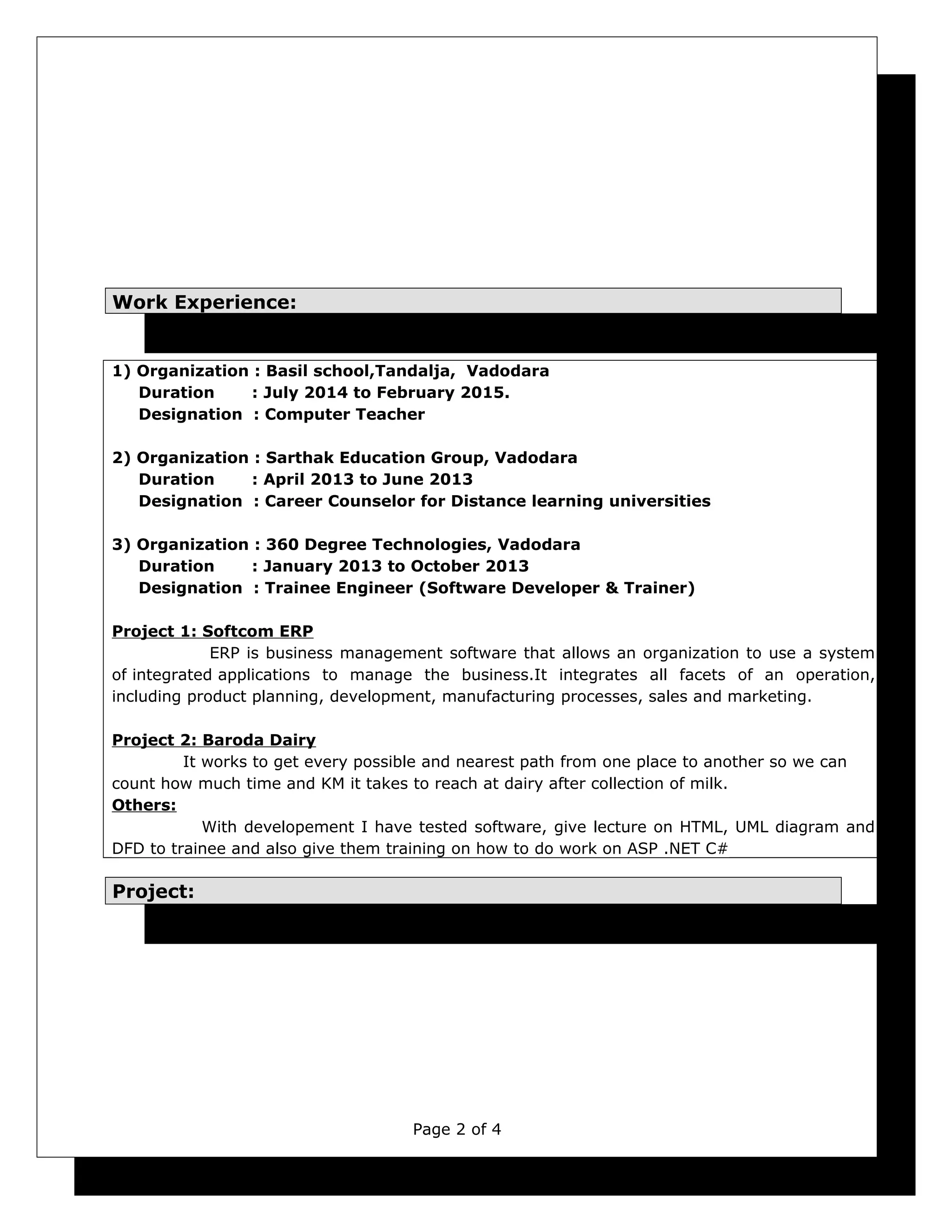 Resume_Priyanka | DOC | Computer Software and Applications | Computing