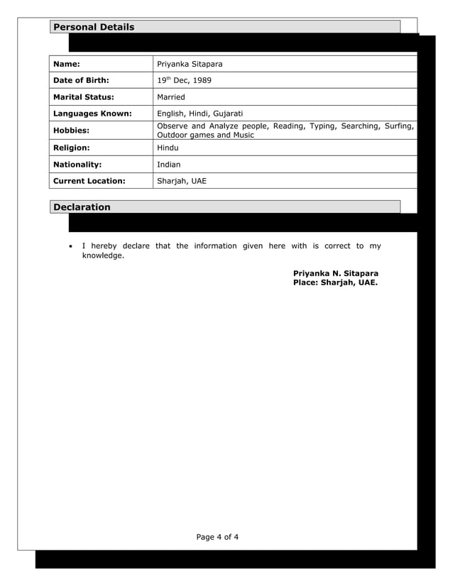 Resume_Priyanka | DOC | Computer Software and Applications | Computing