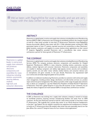 RagingWire Case Study - Flextronics | PDF