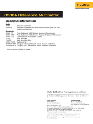 8508 a reference multimeter brochure | PDF