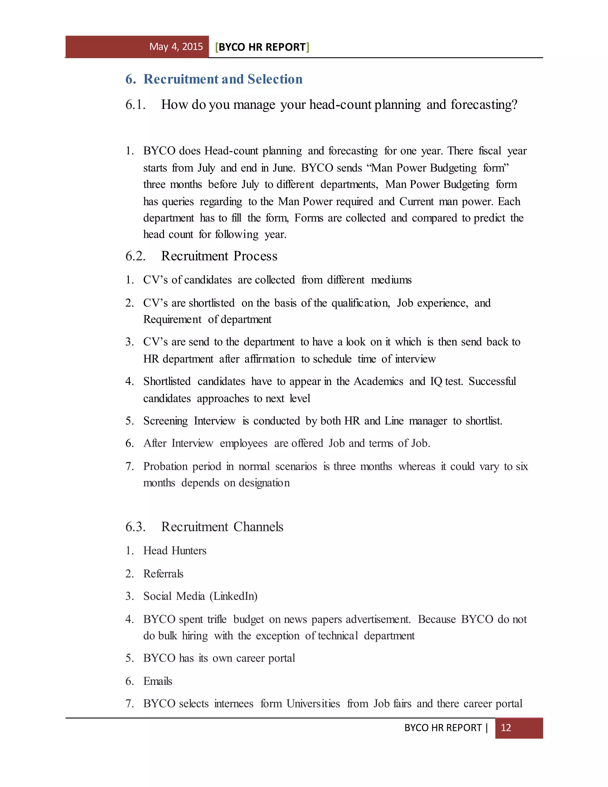 Human Resource Management Report (1) | DOCX