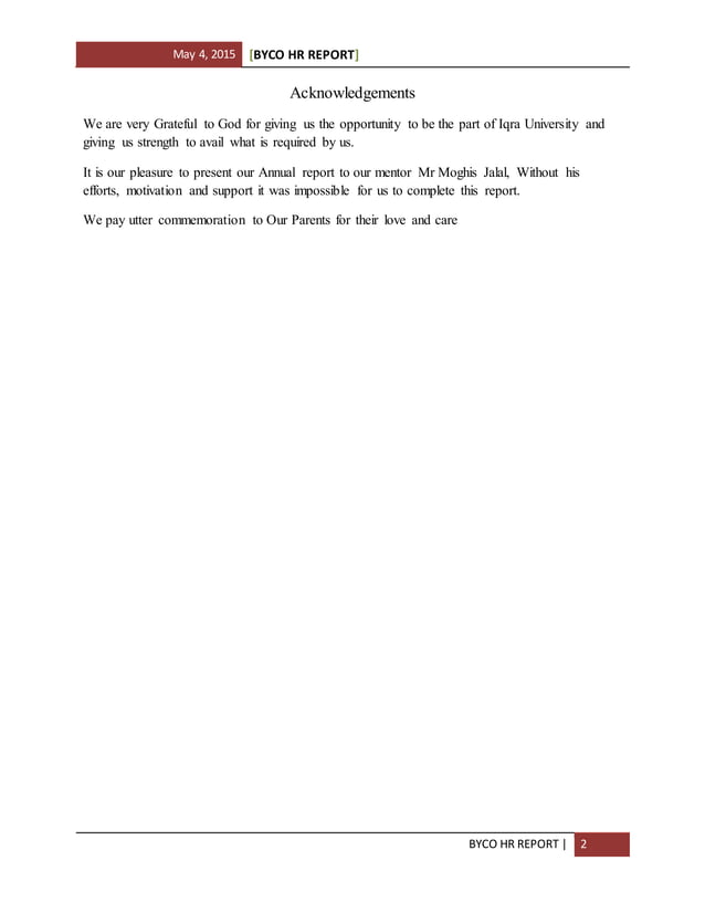 Human Resource Management Report (1) | DOCX | Human Resources | Business