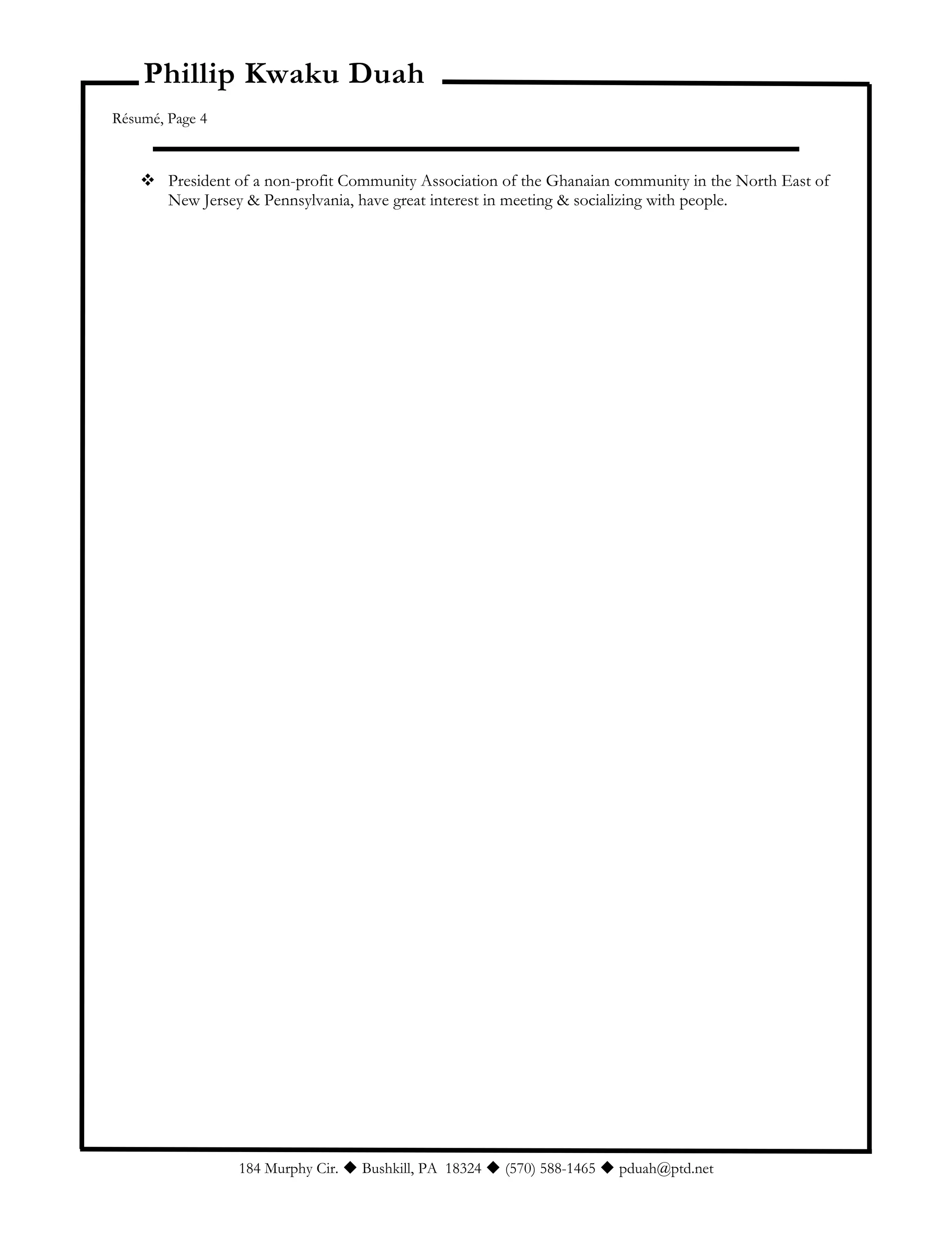 Phillip Duah -Resume (CV) | DOC