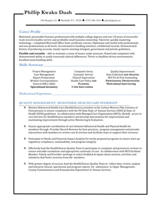 Phillip Duah -Resume (CV) | DOC