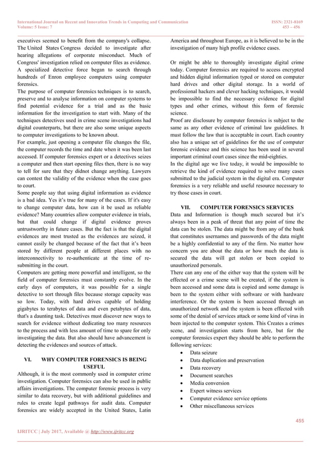 Computer Forensics-An Introduction of New Face to the Digital World ...