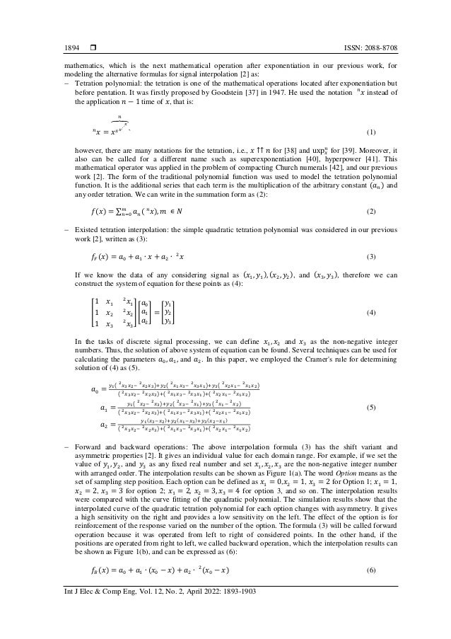 Symmetric quadratic tetration interpolation using forward and backward operation combination ...