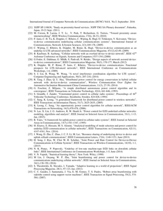 GAME THEORY BASED INTERFERENCE CONTROL AND POWER CONTROL FOR D2D COMMUNICATION IN CELLULAR ...