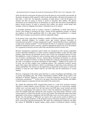 GAME THEORY BASED INTERFERENCE CONTROL AND POWER CONTROL FOR D2D COMMUNICATION IN CELLULAR ...