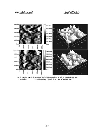 Study of Annealing Effect on the Some Physical Properties of Nanostructured TiO2 films prepared ...