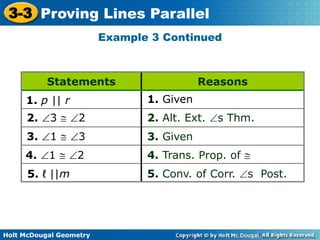 Proving Lines Parallel Lesson Presentation.ppt