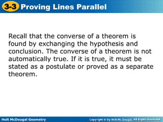 Proving Lines Parallel Lesson Presentation.ppt