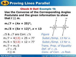 Proving Lines Parallel Lesson Presentation.ppt