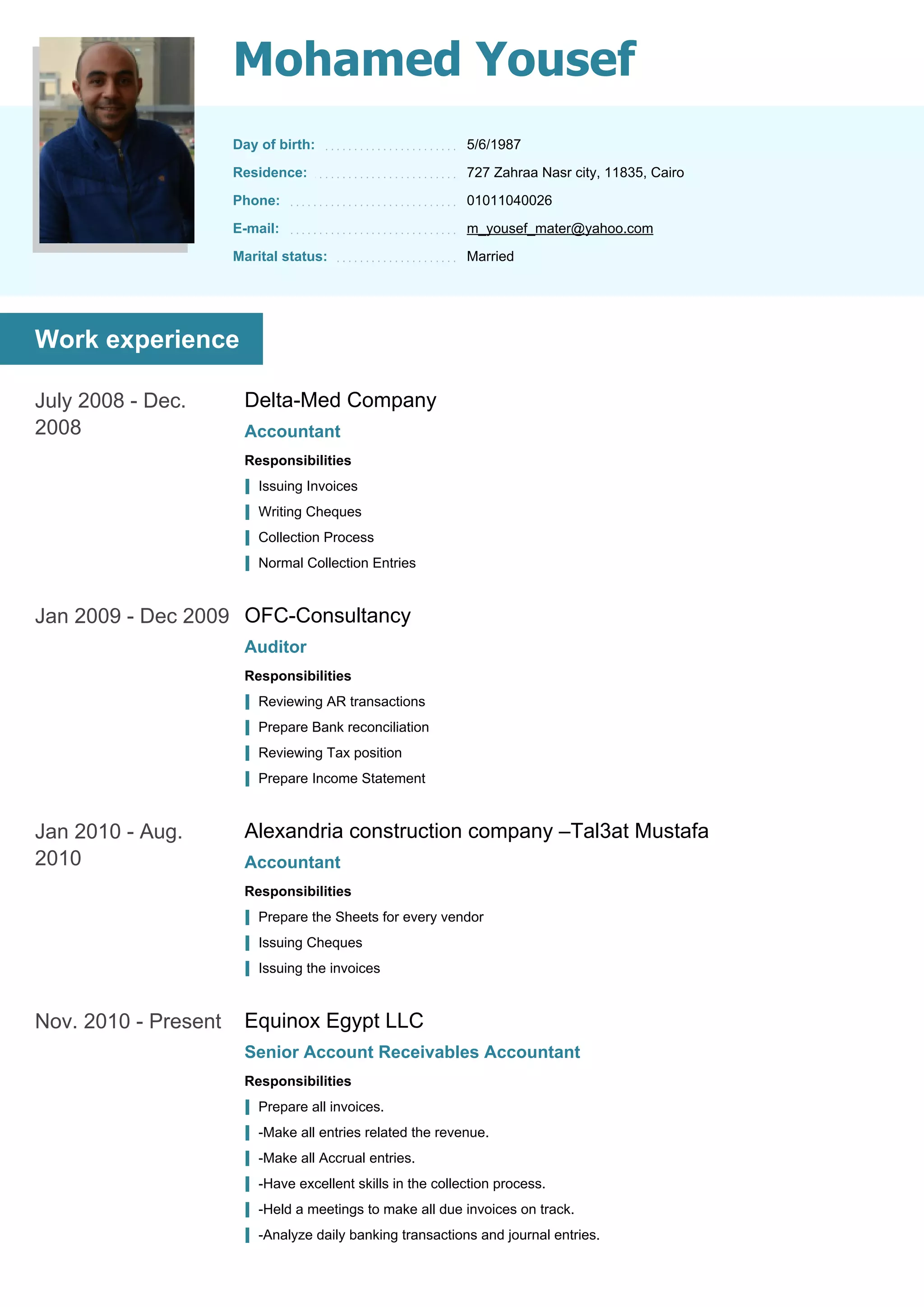 CV Mohamed Yousef | PDF