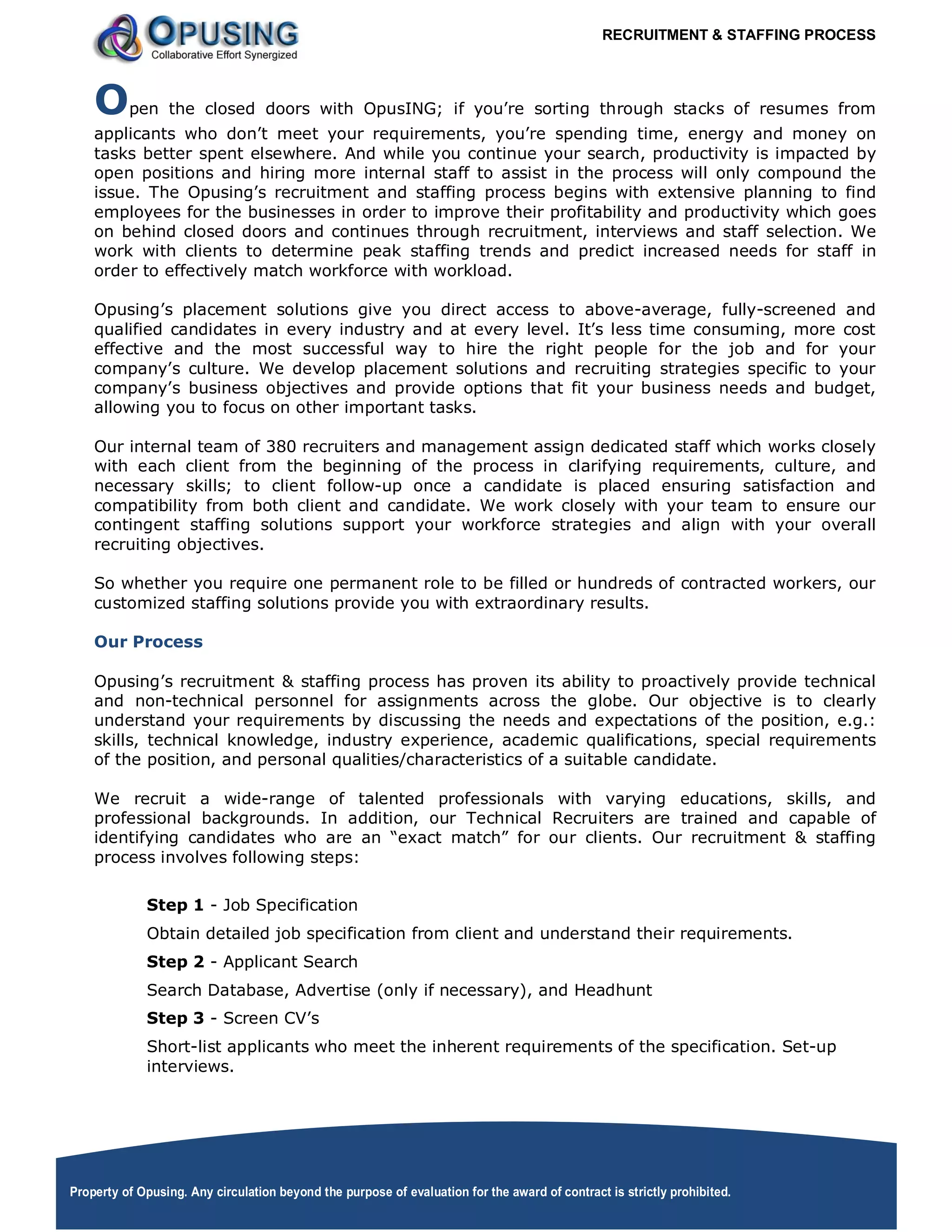 Opusing Presentation | PDF