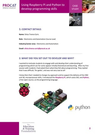 Raspberry Pi and Python Case Study | PDF
