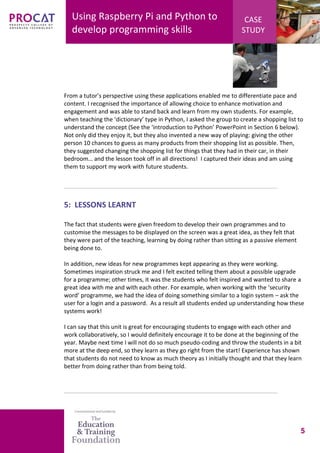Raspberry Pi and Python Case Study | PDF