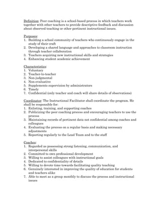 PEER COACHING GUIDE | DOC