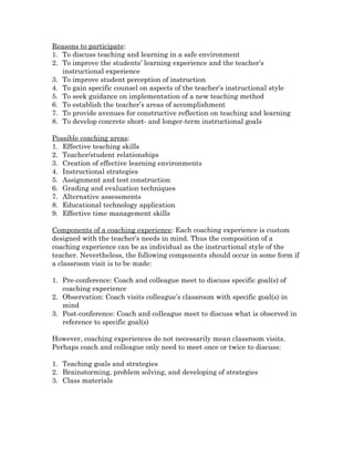 PEER COACHING GUIDE | DOC