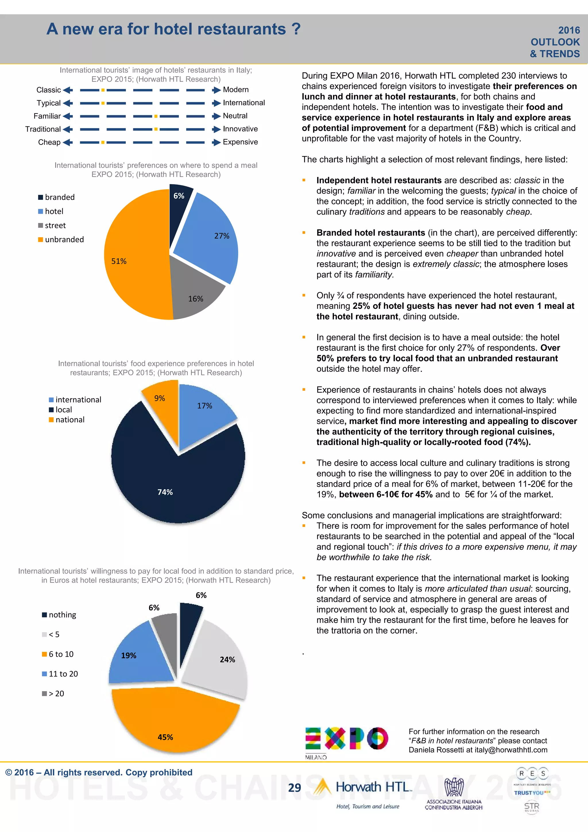 Hotels & Chains in Italy 2016 Report | PDF | Europe Travel | Travel ...