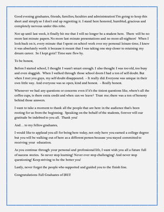 Grad Speech | DOCX | Graduation | Personal Celebrations & Life Events