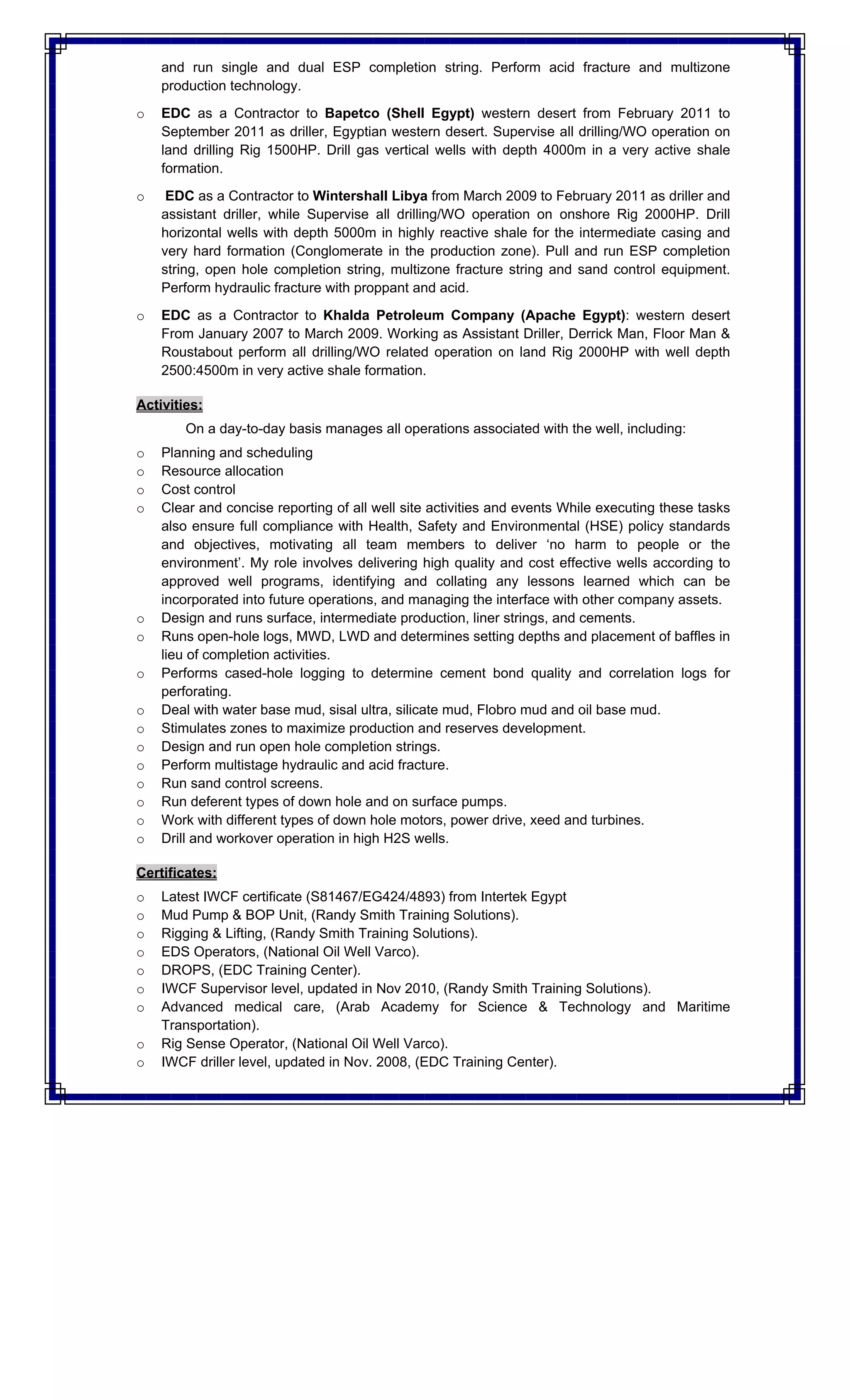 Islam Abozaid CV & Cover Letter (Algeria) | PDF | Civil Engineering ...