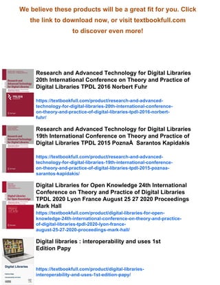 Discover Digital Libraries. Theory and Practice 1st Edition Iris Xie | PDF